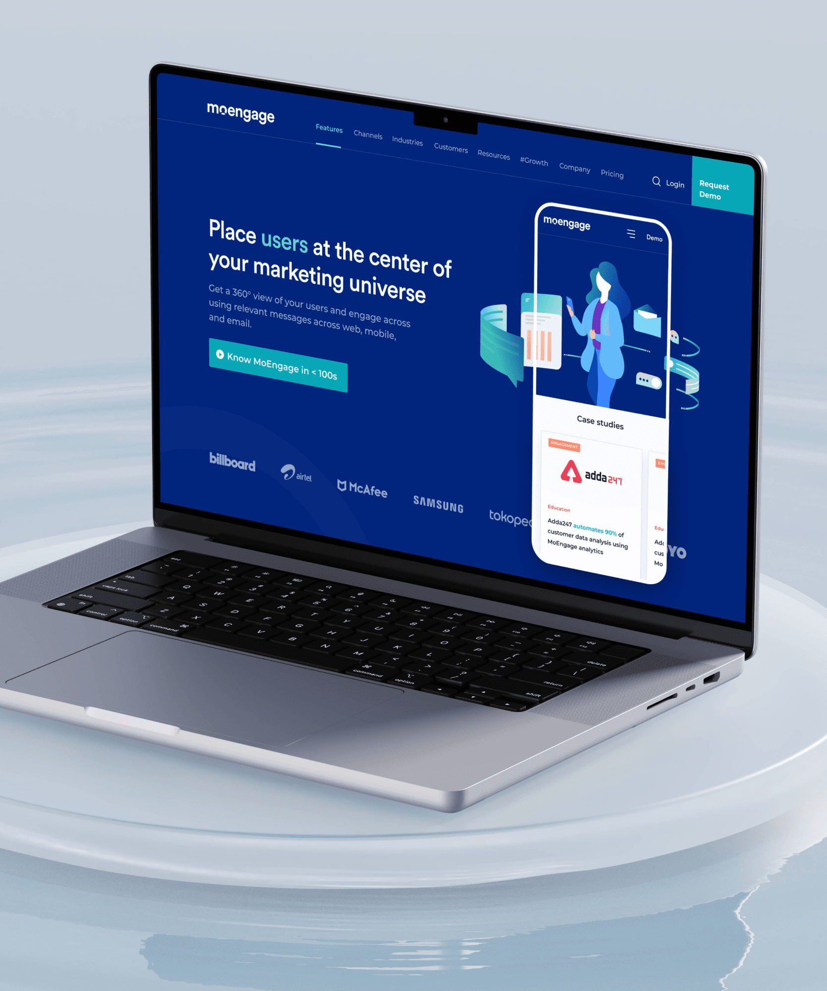 Dynamic Website Design | Creative Website UI Design-Moengage Project
